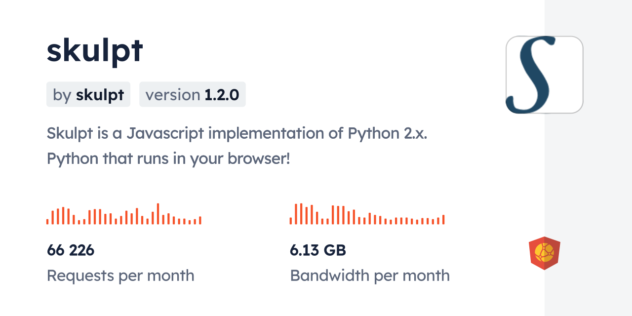 skulpt CDN by jsDelivr - A CDN for npm and GitHub