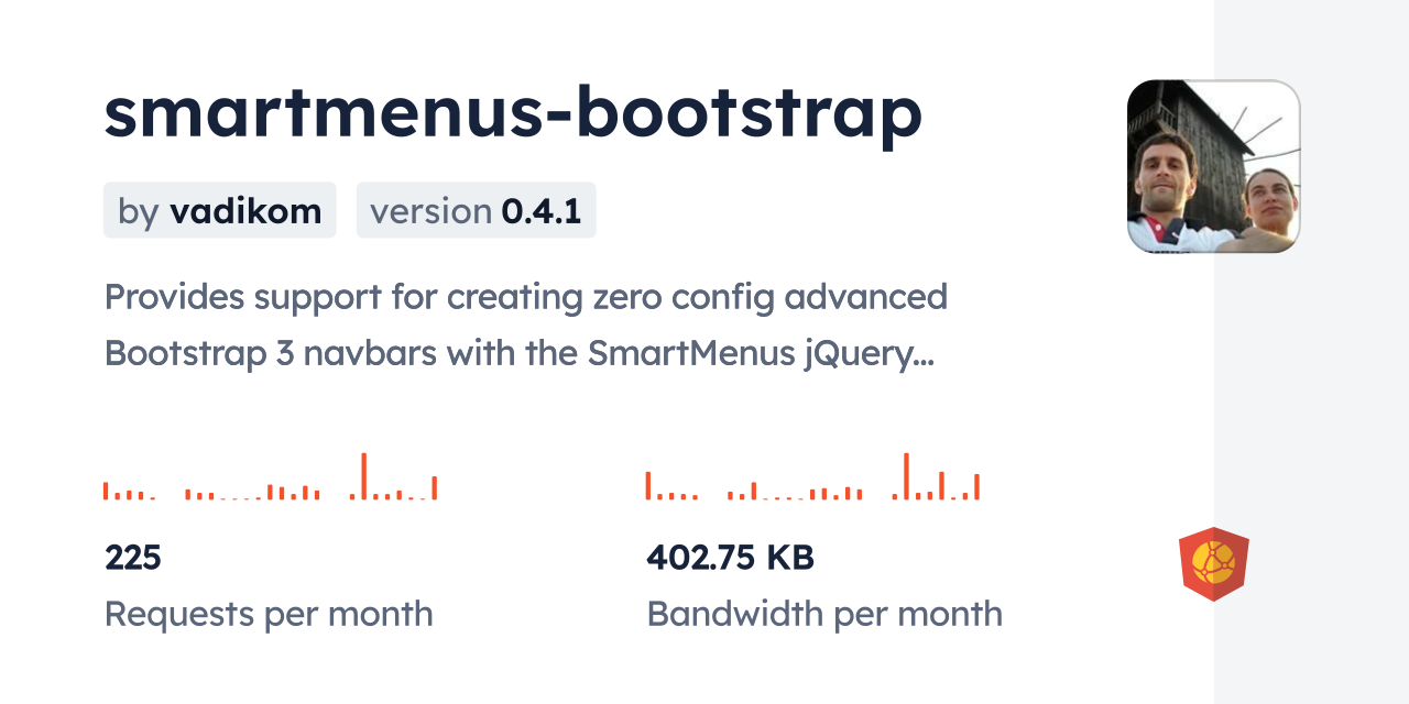smartmenus-bootstrap CDN by jsDelivr - A CDN for npm and GitHub