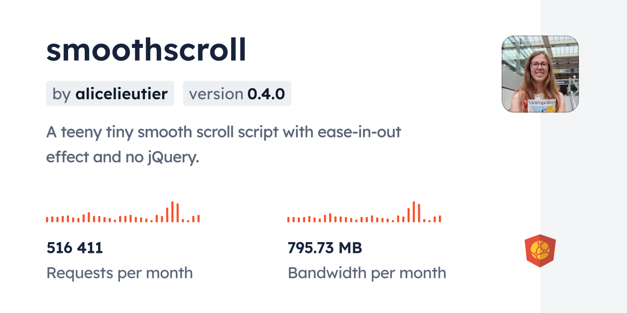 smoothscroll CDN by jsDelivr - A CDN for npm and GitHub