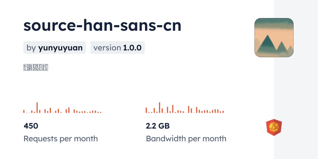 source-han-sans-cn CDN by jsDelivr - A CDN for npm and GitHub