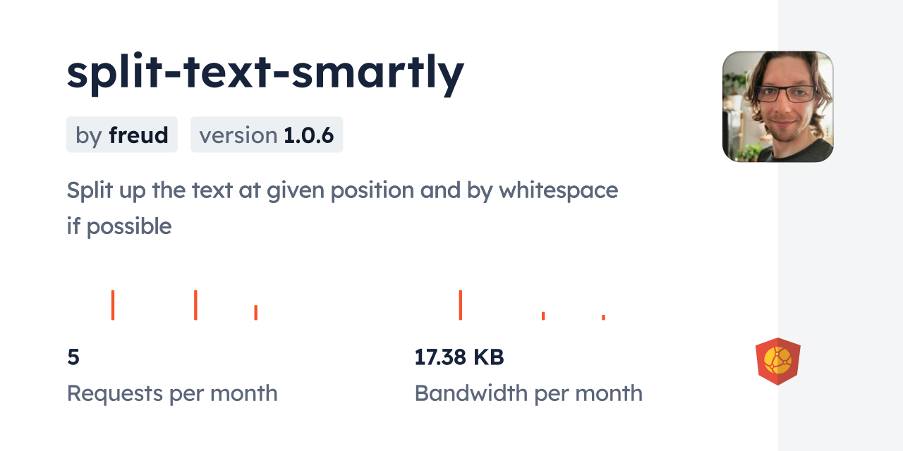 split-text-smartly CDN by jsDelivr - A CDN for npm and GitHub