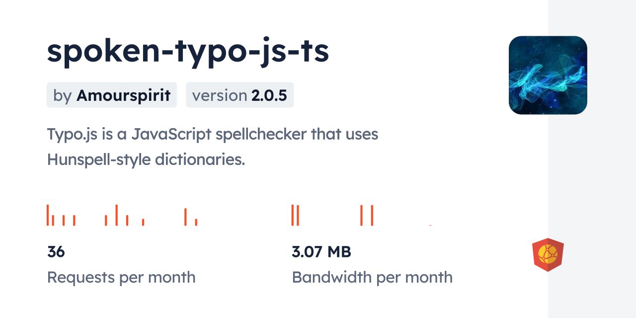 spoken-typo-js-ts CDN by jsDelivr - A CDN for npm and GitHub