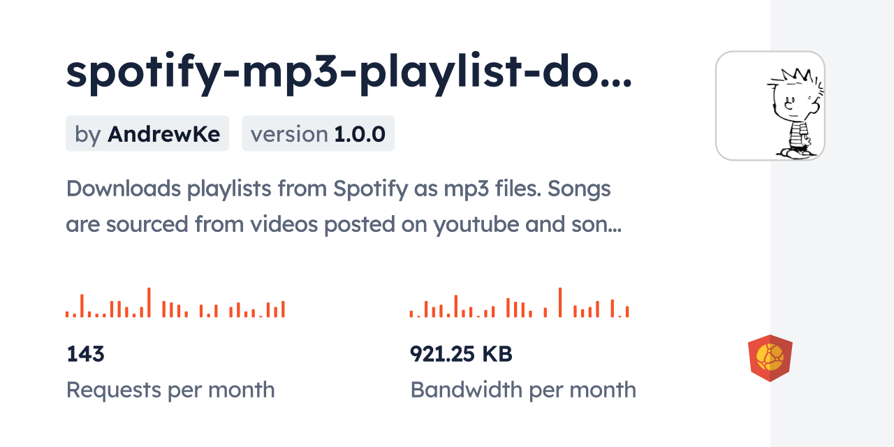 spotify-mp3-playlist-downloader CDN by jsDelivr - A CDN for npm and GitHub