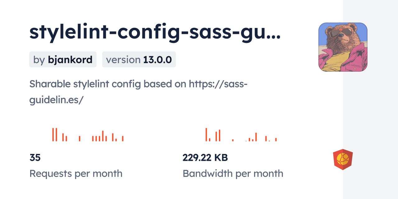 stylelint-config-sass-guidelines CDN by jsDelivr - A CDN for npm and GitHub