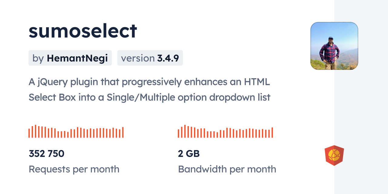 sumoselect CDN by jsDelivr - A CDN for npm and GitHub