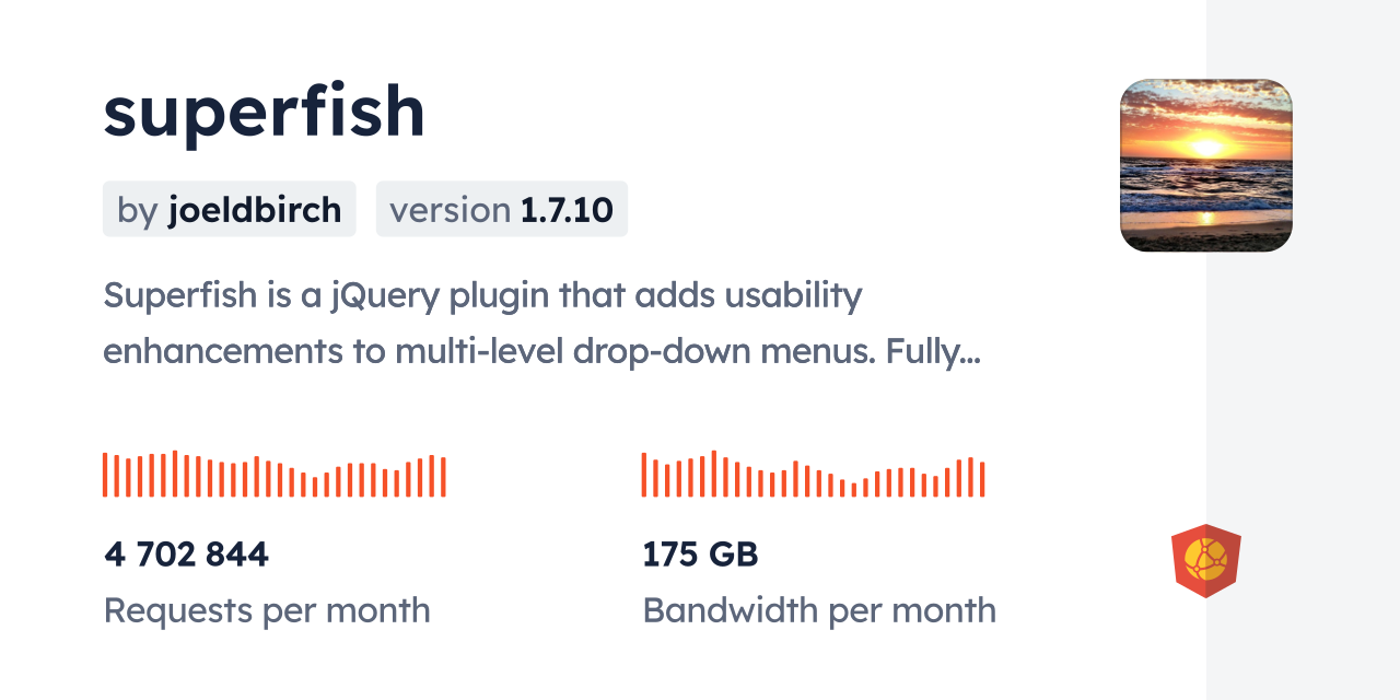 superfish CDN by jsDelivr - A CDN for npm and GitHub