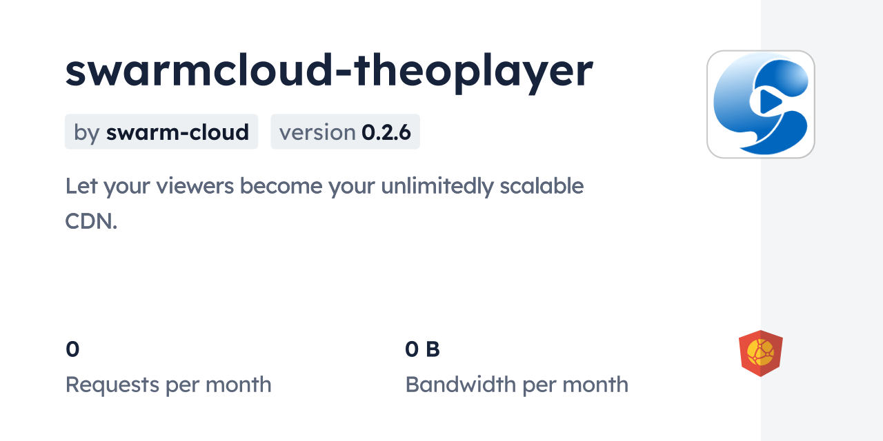 swarmcloud-theoplayer CDN by jsDelivr - A CDN for npm and GitHub