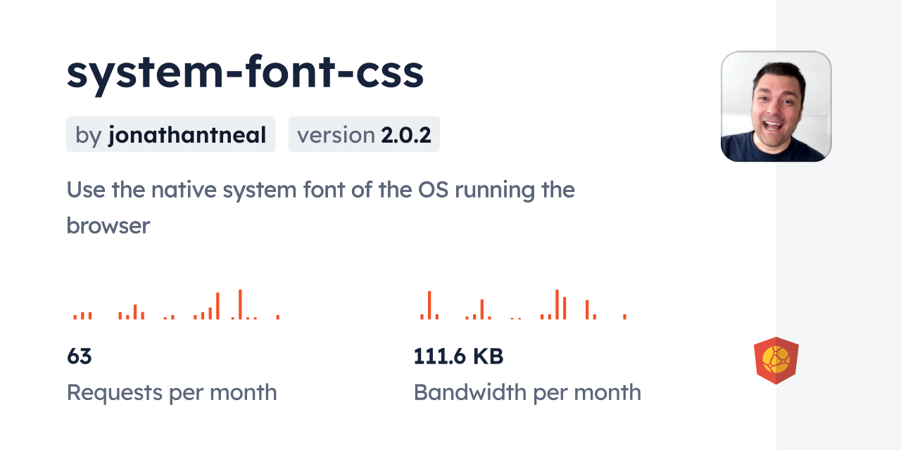system-font-css CDN by jsDelivr - A CDN for npm and GitHub