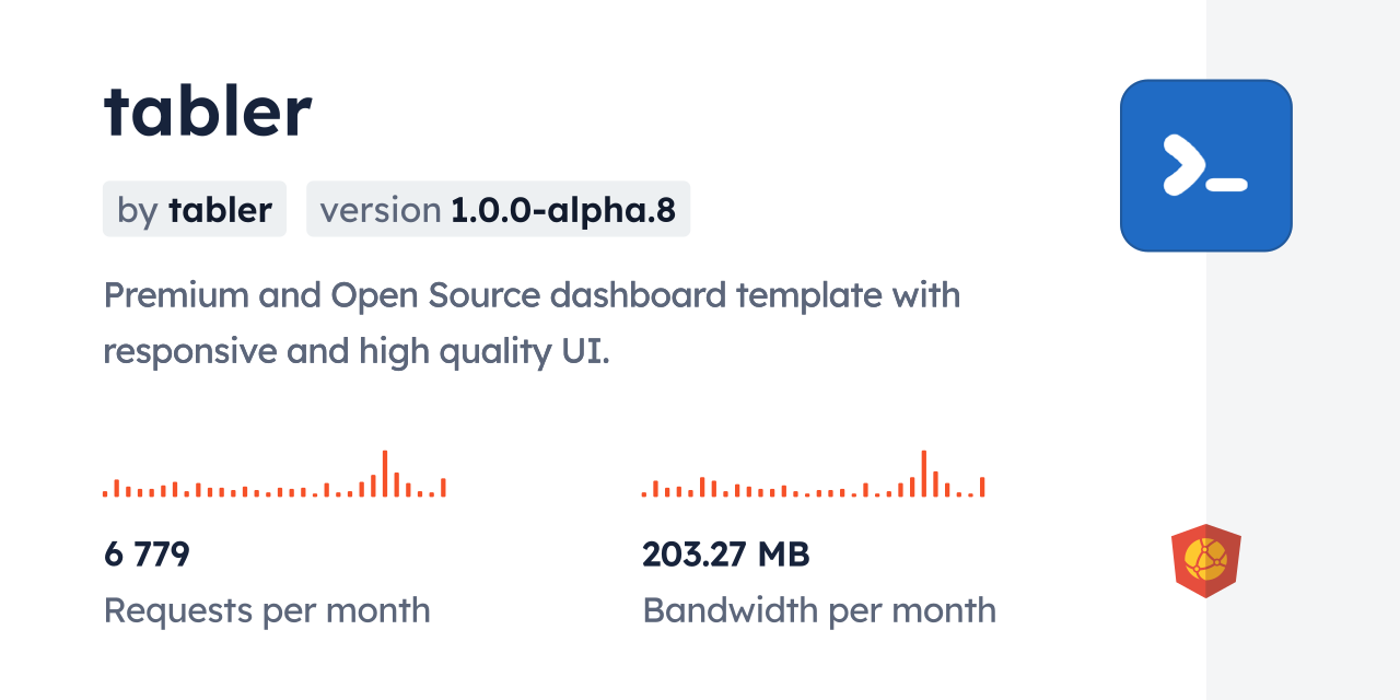 tabler CDN by jsDelivr - A CDN for npm and GitHub