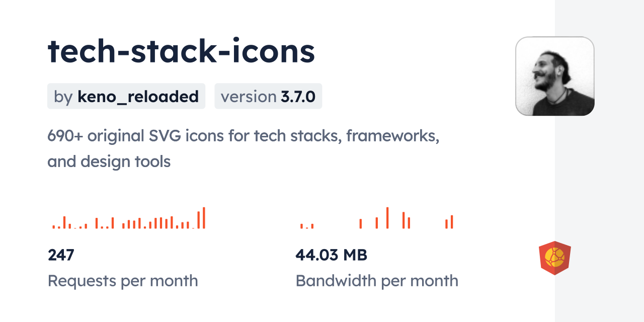 tech-stack-icons CDN by jsDelivr - A CDN for npm and GitHub
