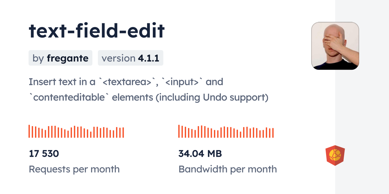 text-field-edit CDN by jsDelivr - A CDN for npm and GitHub