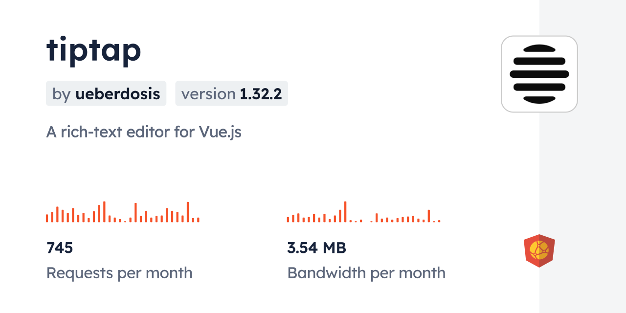 tiptap CDN by jsDelivr - A CDN for npm and GitHub