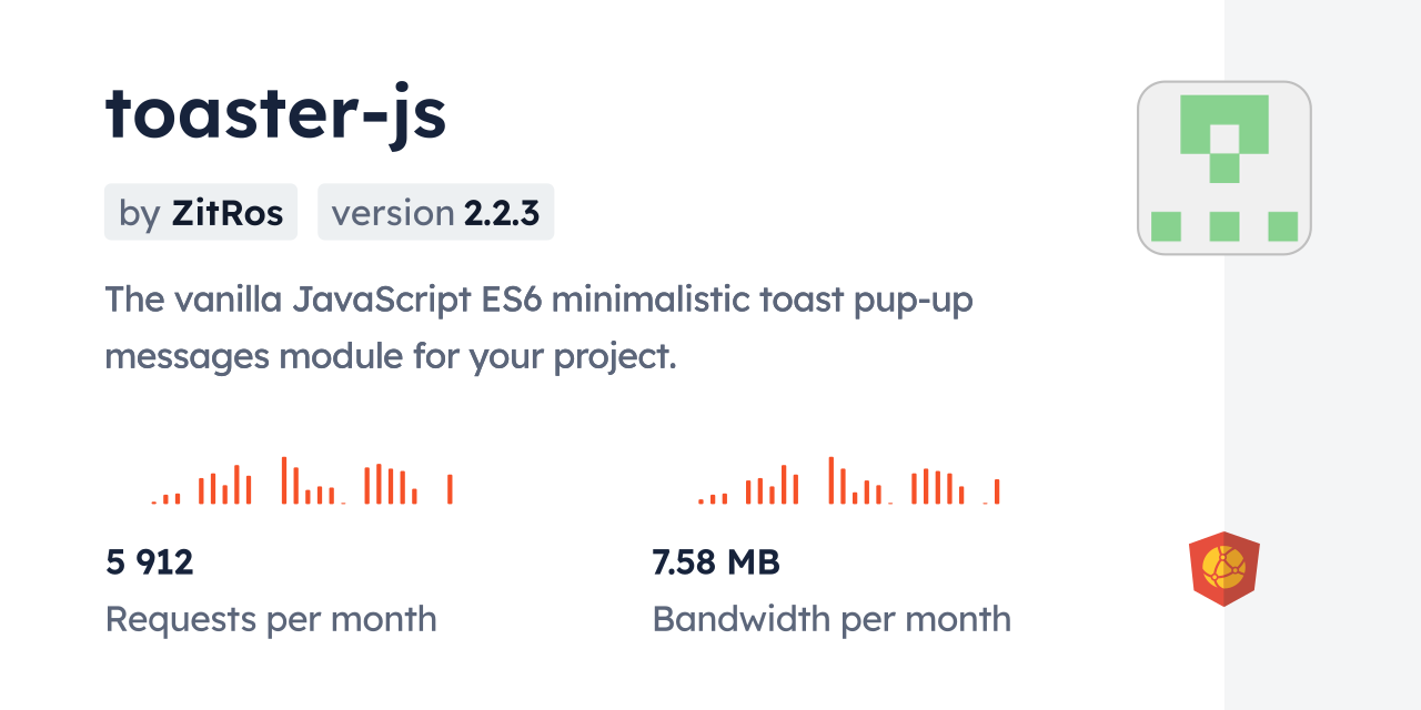 toaster-js CDN by jsDelivr - A CDN for npm and GitHub
