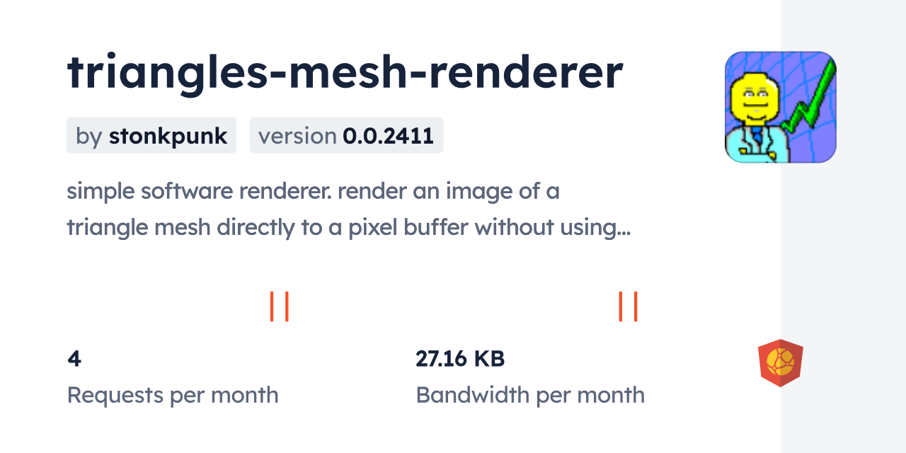 triangles-mesh-renderer CDN by jsDelivr - A CDN for npm and GitHub