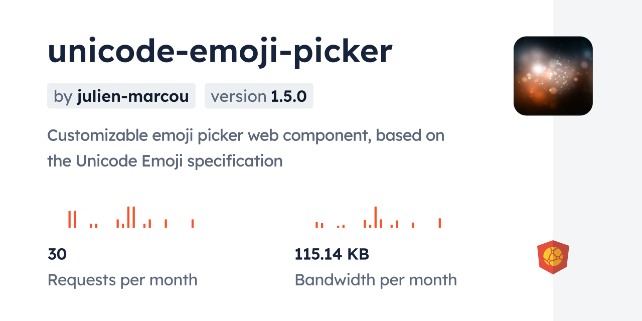 unicode-emoji-picker CDN by jsDelivr - A CDN for npm and GitHub