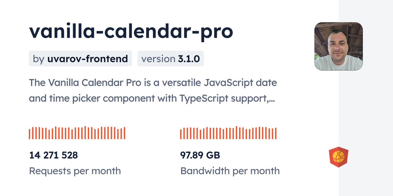 vanilla-calendar-pro CDN by jsDelivr - A CDN for npm and GitHub