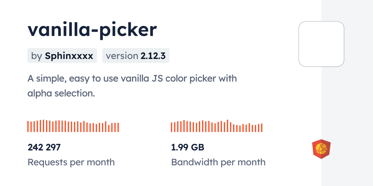 vanilla-picker CDN by jsDelivr - A CDN for npm and GitHub