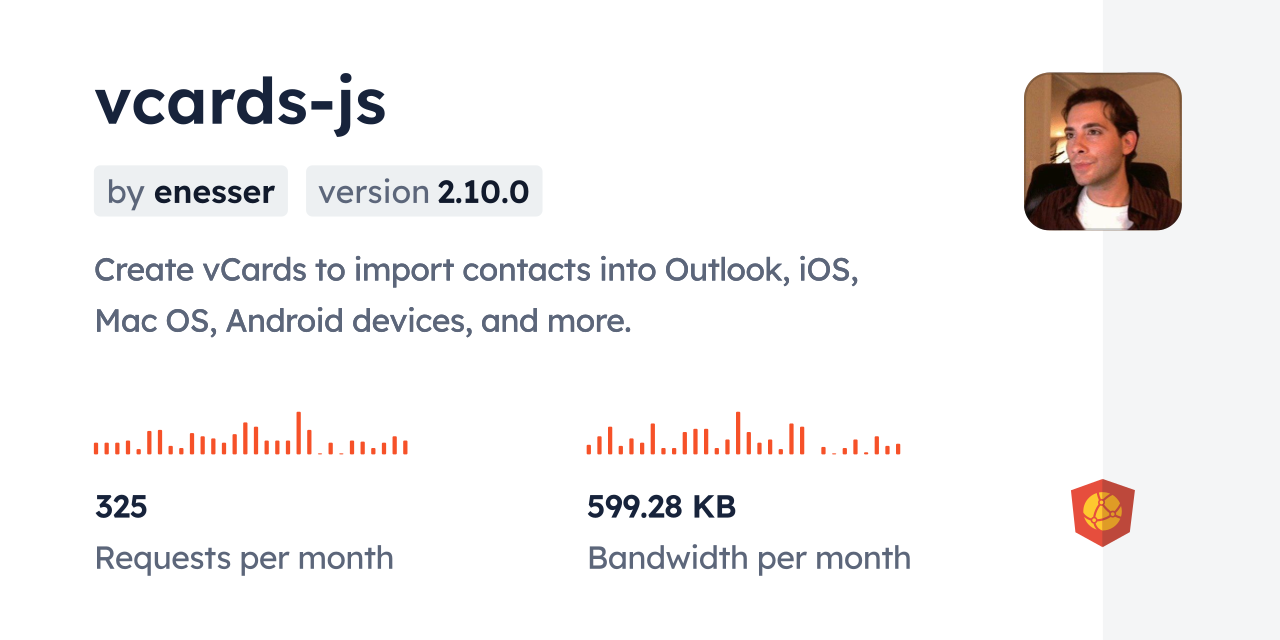 vcards-js CDN by jsDelivr - A CDN for npm and GitHub