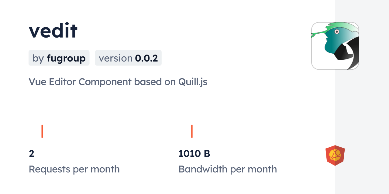 vedit CDN by jsDelivr - A CDN for npm and GitHub