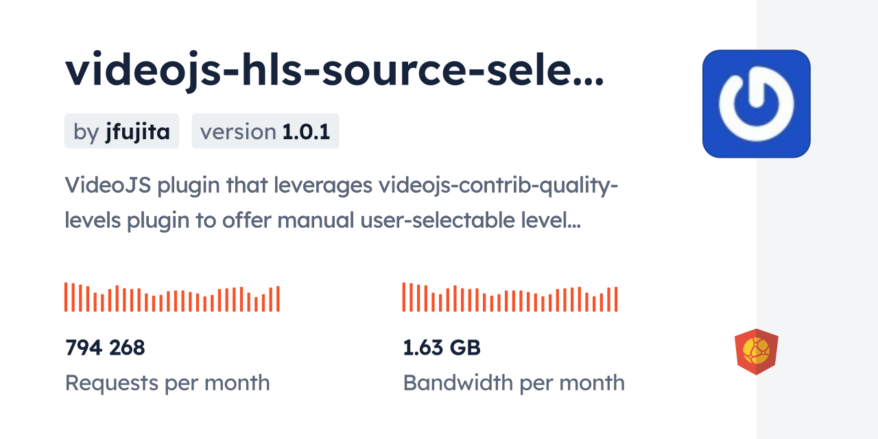 videojs-hls-source-selector CDN by jsDelivr - A CDN for npm and GitHub
