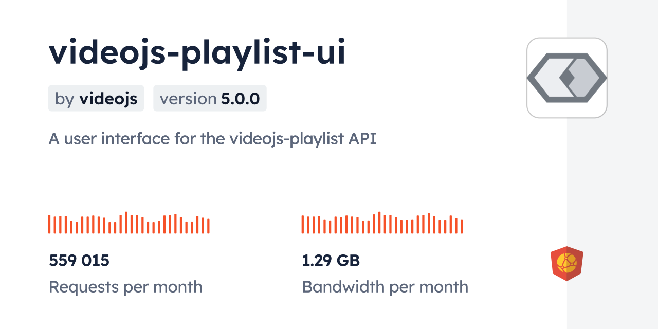 videojs-playlist-ui CDN by jsDelivr - A CDN for npm and GitHub
