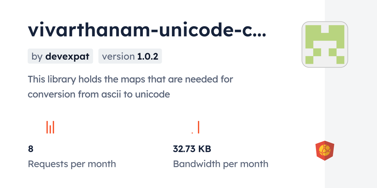vivarthanam-unicode-conversion-maps CDN by jsDelivr - A CDN for npm and ...