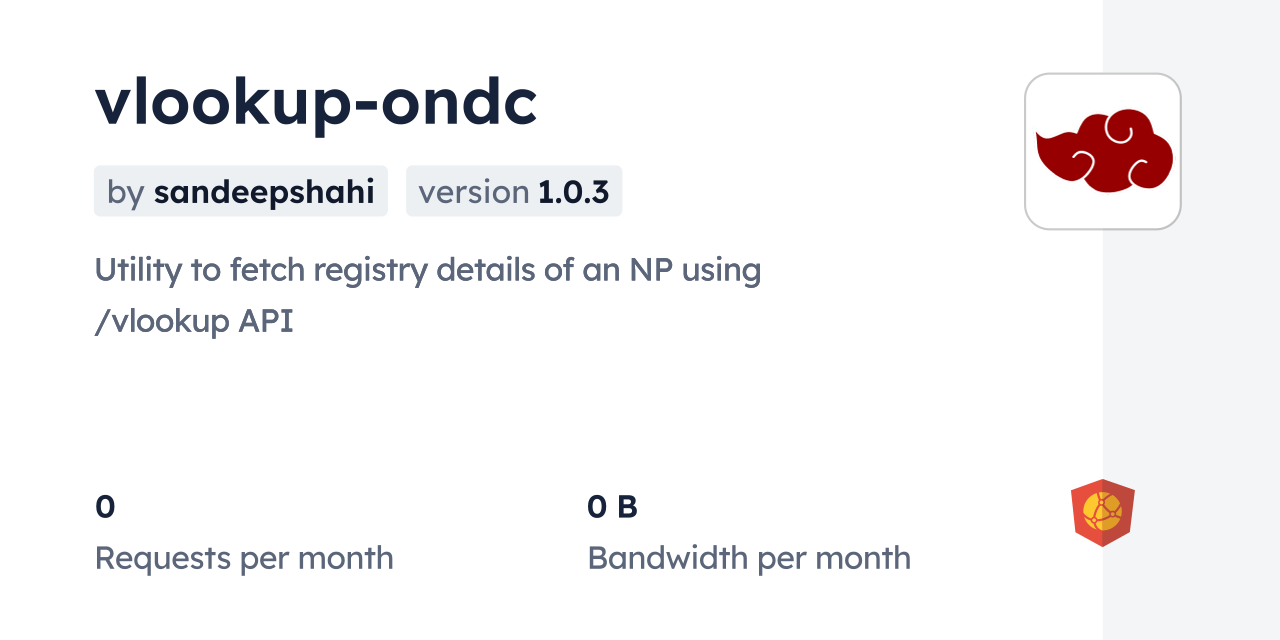 vlookup-ondc CDN by jsDelivr - A CDN for npm and GitHub