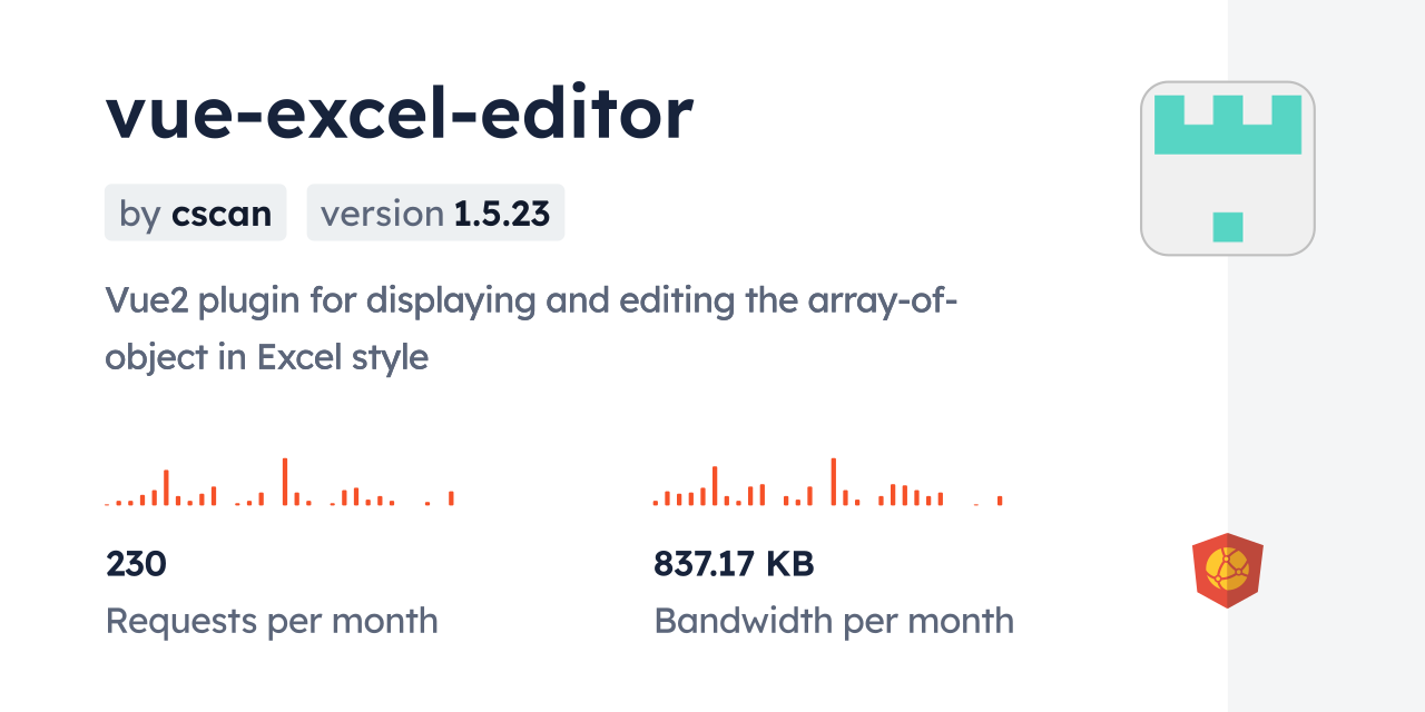vue-excel-editor CDN by jsDelivr - A CDN for npm and GitHub