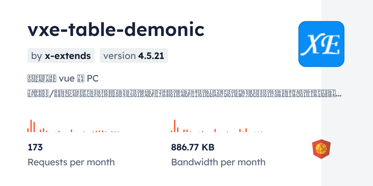 vxe-table-demonic CDN by jsDelivr - A CDN for npm and GitHub