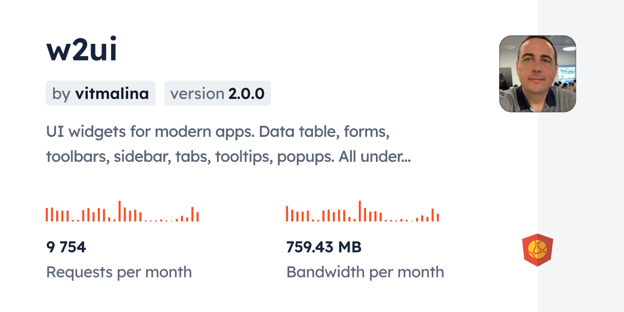 w2ui CDN by jsDelivr - A CDN for npm and GitHub