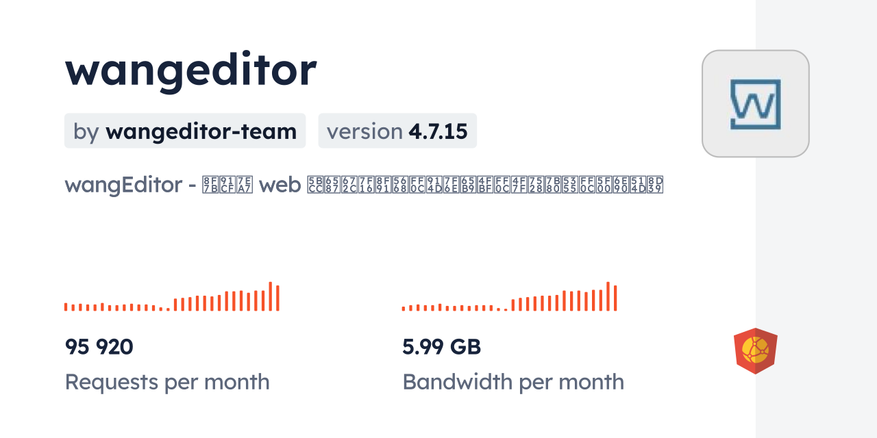 wangeditor CDN by jsDelivr - A CDN for npm and GitHub