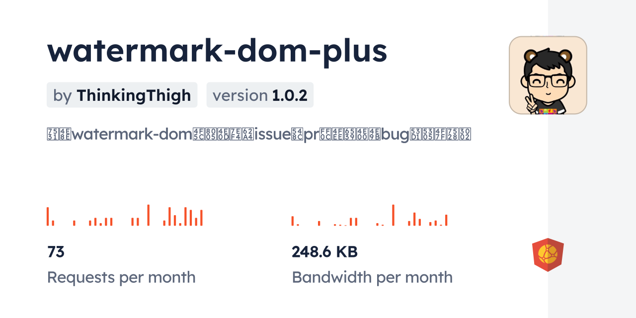 watermark-dom-plus CDN by jsDelivr - A CDN for npm and GitHub