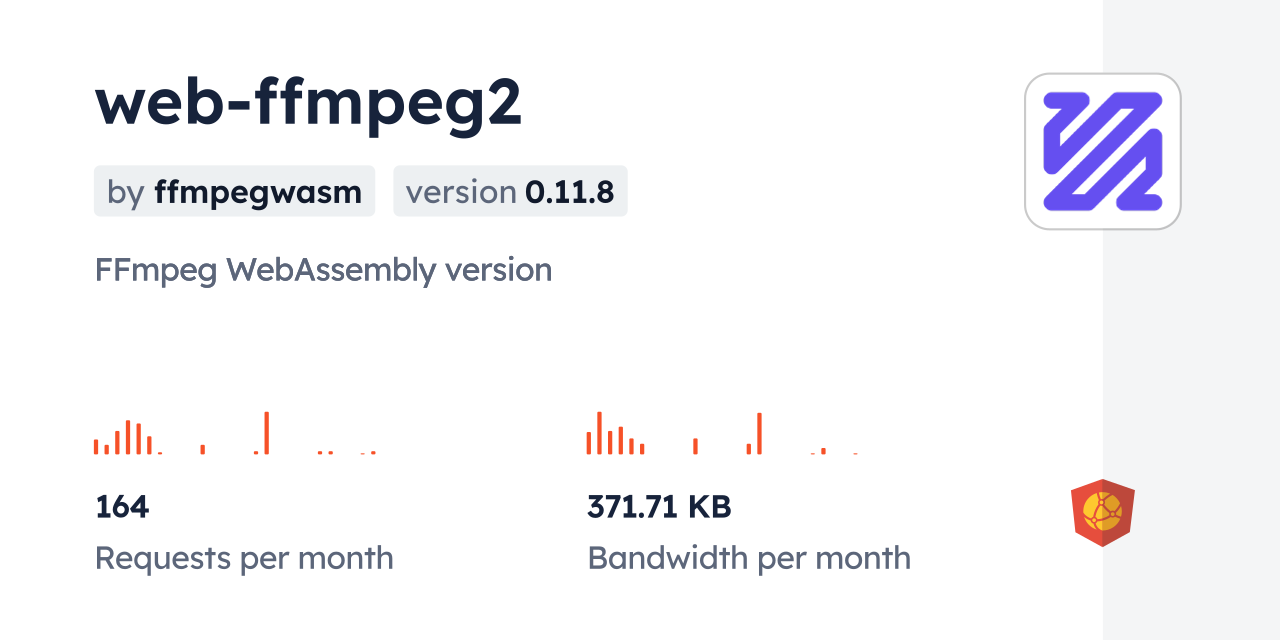 web-ffmpeg2 CDN by jsDelivr - A CDN for npm and GitHub