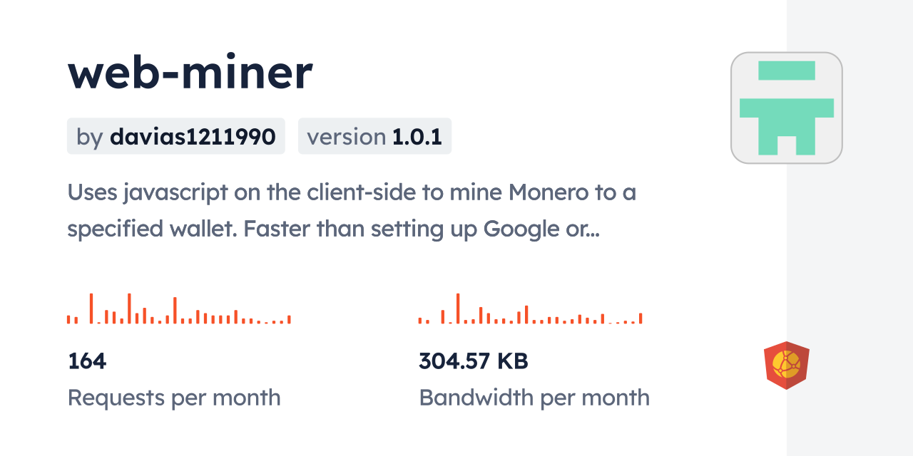 web-miner CDN by jsDelivr - A CDN for npm and GitHub