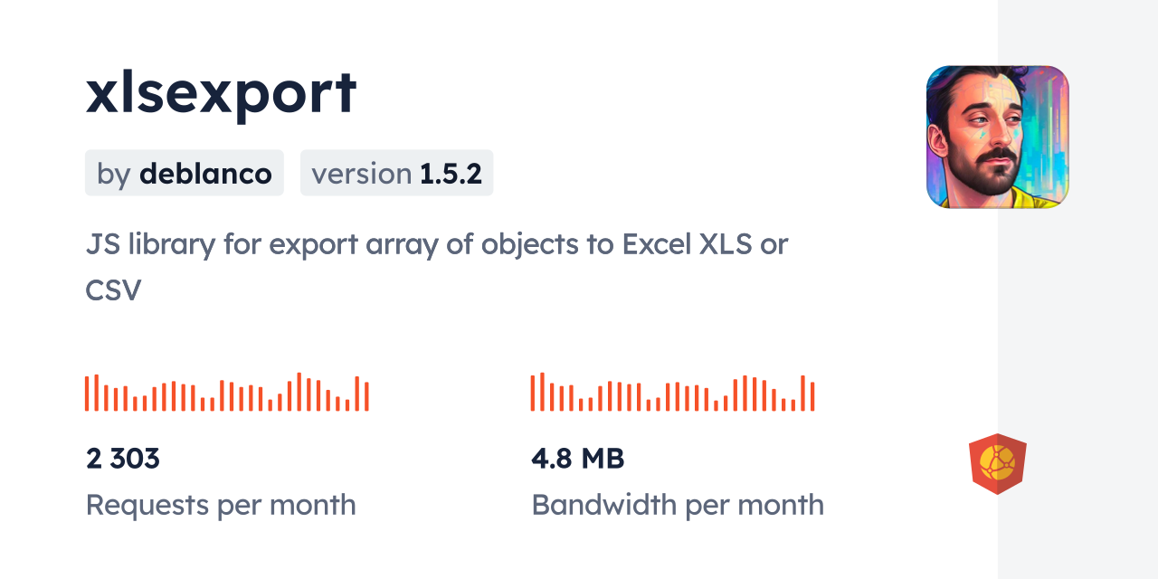 xlsexport CDN by jsDelivr - A CDN for npm and GitHub