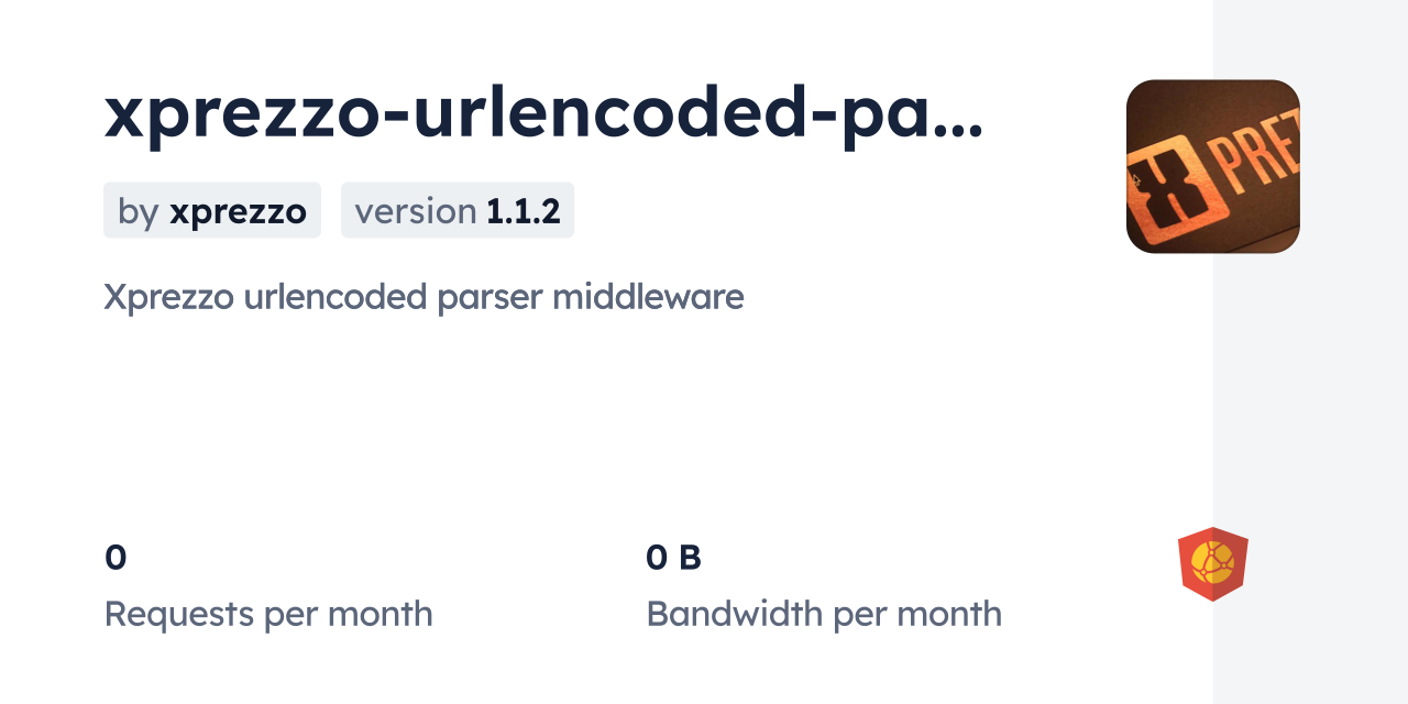 xprezzo-urlencoded-parser CDN by jsDelivr - A CDN for npm and GitHub