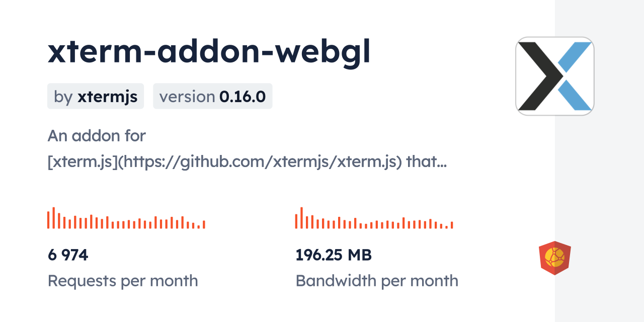 xterm-addon-webgl CDN by jsDelivr - A CDN for npm and GitHub