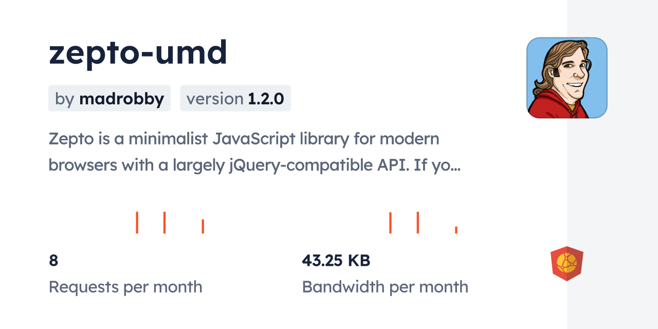 zepto-umd CDN by jsDelivr - A CDN for npm and GitHub