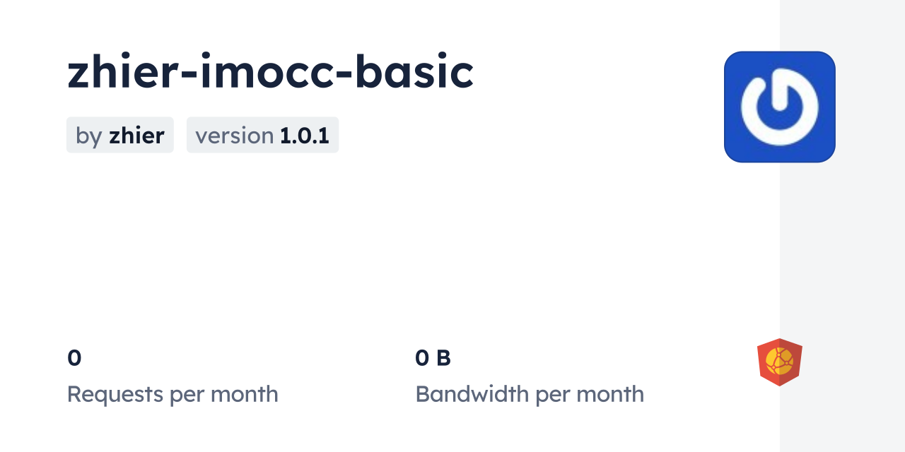 zhier-imocc-basic CDN by jsDelivr - A CDN for npm and GitHub